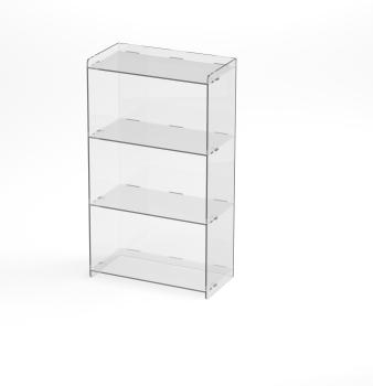 BALS Displayzentrum - Regal aus transparentem Acryl Gr. V - 3 Fächer